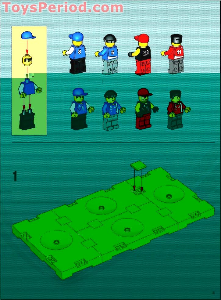 LEGO 3570 Street Soccer Instructions and Parts List