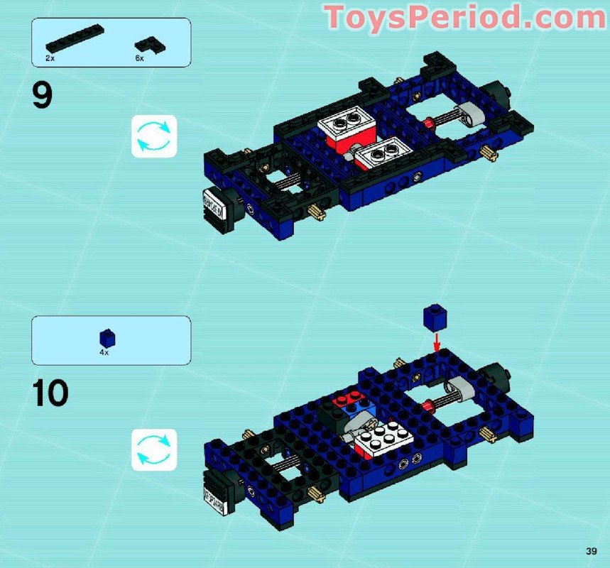 LEGO 8634 Mission 5: Turbocar Chase Instructions and Parts List
