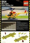 LEGO 954 Helicopter Instructions and Parts List