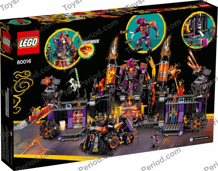 LEGO 80016 The Flaming Foundry Set Parts List