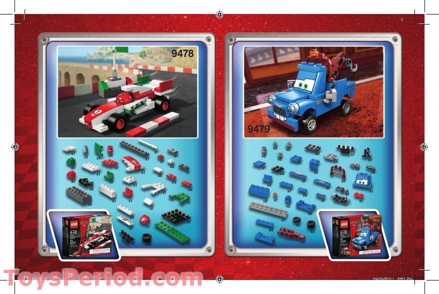 LEGO 9485 Ultimate Race Set Instructions and Parts List