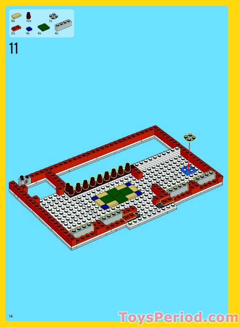 LEGO 10224 Town Hall Instructions and Parts List