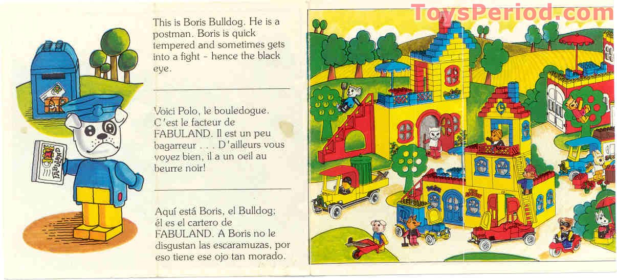 LEGO 3603 Boris Bulldog and Mailbox Instructions and Parts List