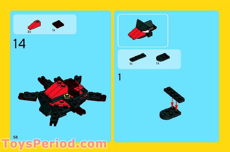LEGO 4994 Fierce Creatures Instructions and Parts List