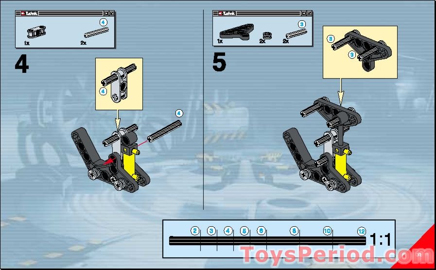 LEGO 5218 Pneumatic Pack Instructions and Parts List