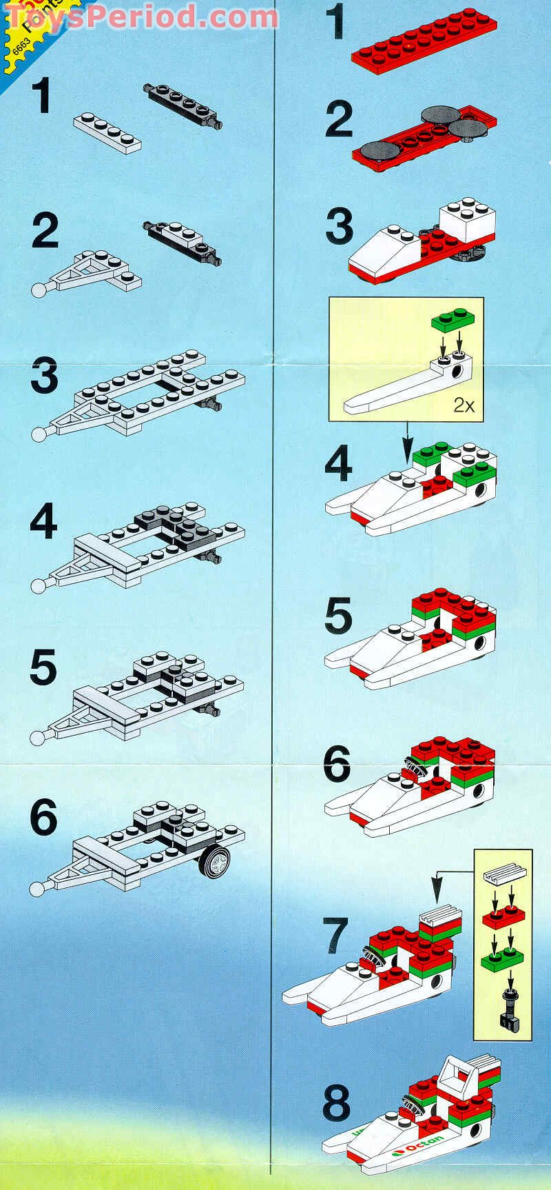 LEGO 6663 Wave Rebel Instructions and Parts List
