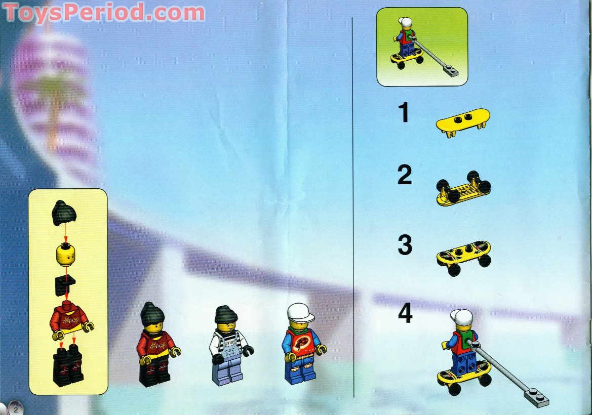 LEGO 6738 Skateboard Challenge Instructions and Parts List