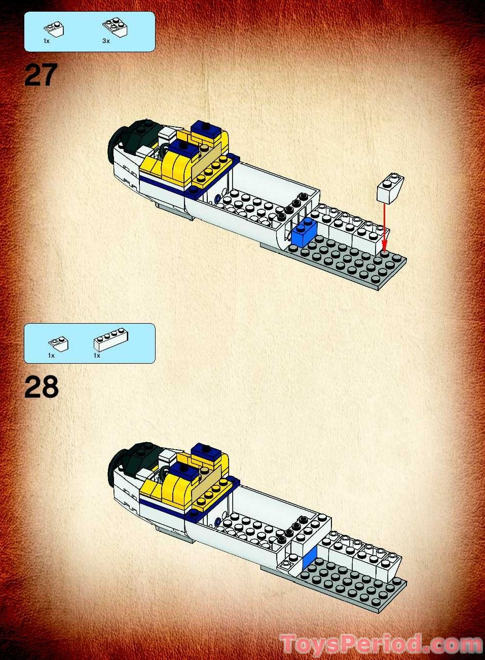 LEGO 7628 Peril in Peru Instructions and Parts List