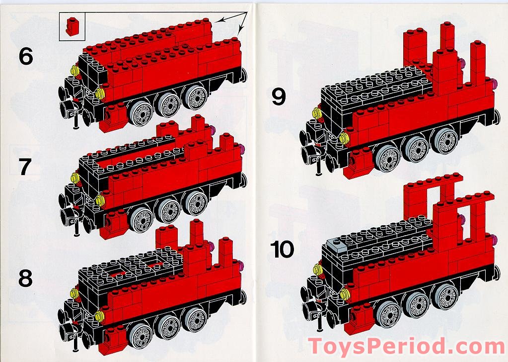 LEGO 7725 Electric Passenger Train Instructions and Parts List