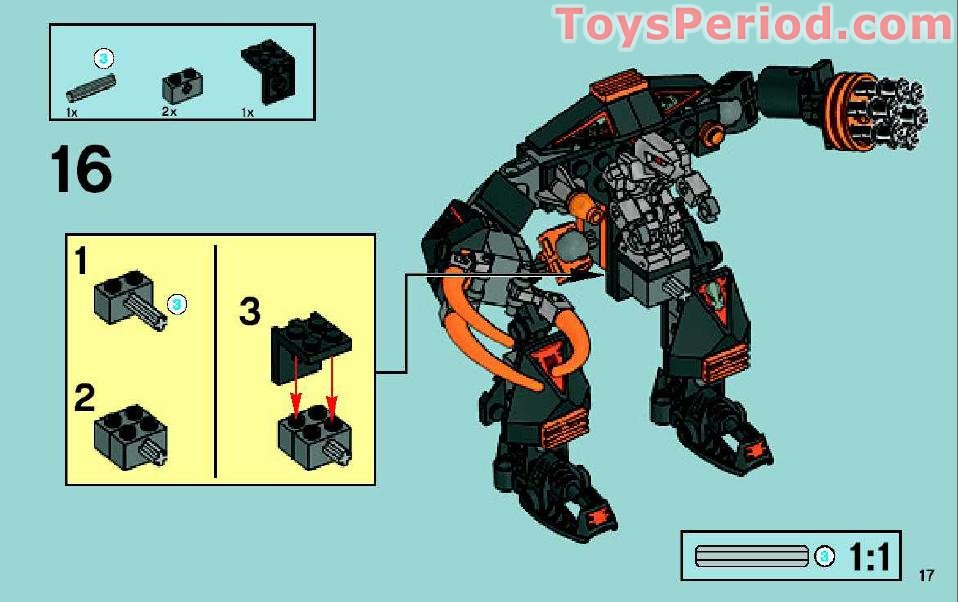 LEGO 8101 Claw Crusher Instructions and Parts List