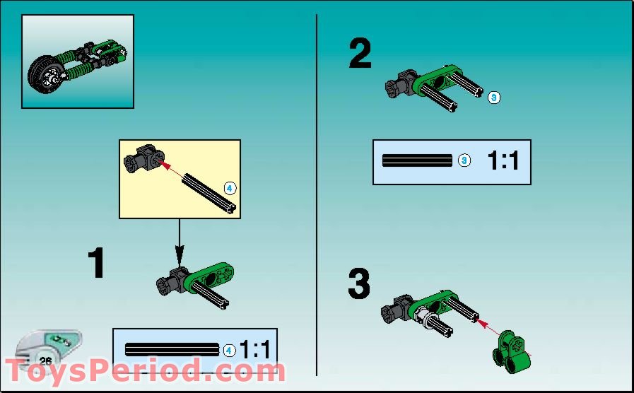 LEGO 8236 Bike Burner Instructions and Parts List