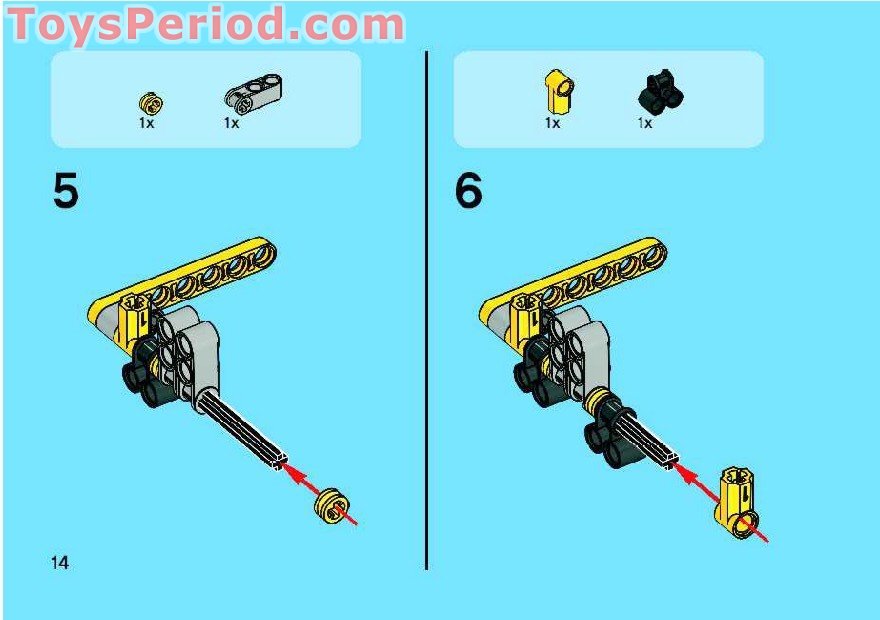 LEGO 8259 Mini Bulldozer Instructions and Parts List