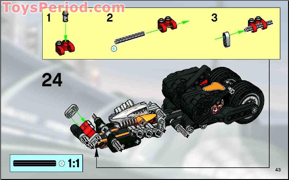 LEGO 8355 H.O.T. Blaster Bike Instructions and Parts List