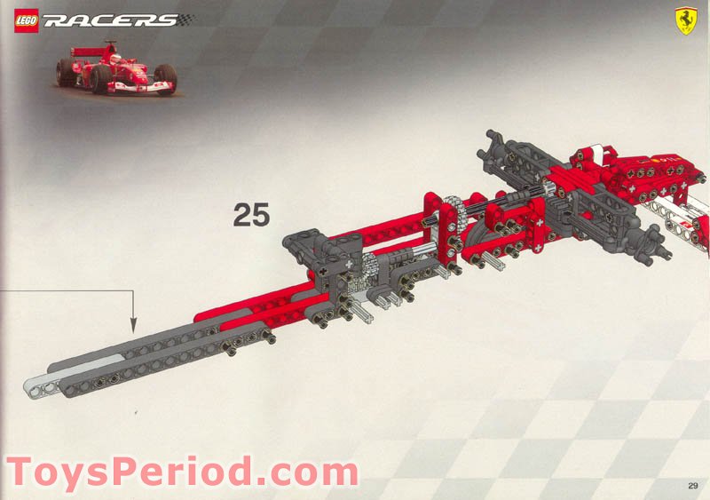 LEGO 8386 Ferrari F1 Racer 1:10 Instructions and Parts List