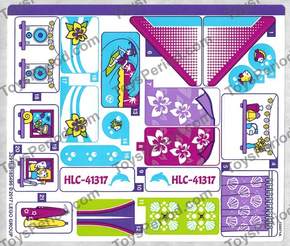 LEGO Sets with Part 41317stk01 Sticker Sheet for Set 41317 - (32911/ ...