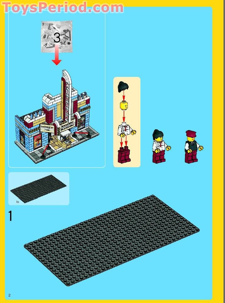 LEGO 10184 Town Plan Instructions and Parts List