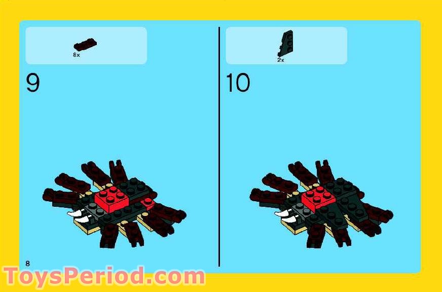 LEGO 4994 Fierce Creatures Instructions and Parts List