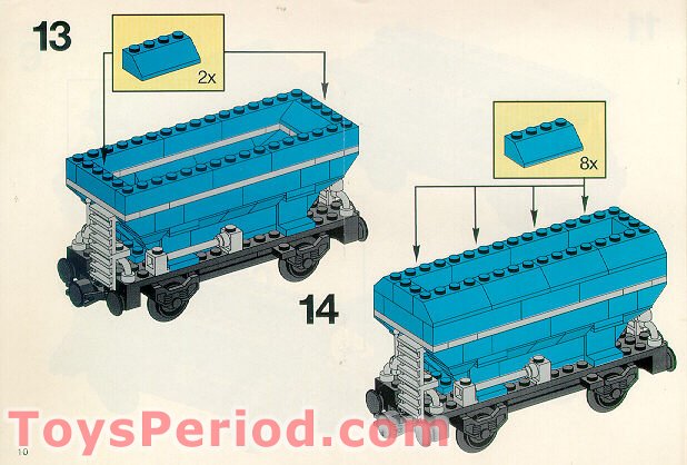 LEGO 4536 Blue Hopper Car Instructions and Parts List