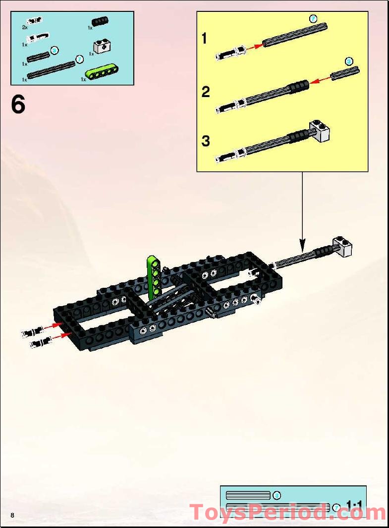 LEGO 7298 Dino Air Tracker Instructions and Parts List