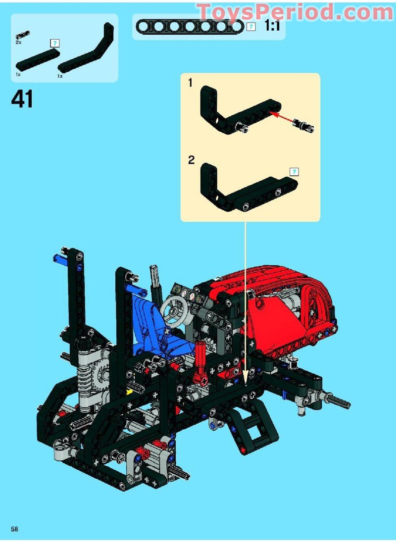 LEGO 8063 Tractor with Trailer Instructions and Parts List