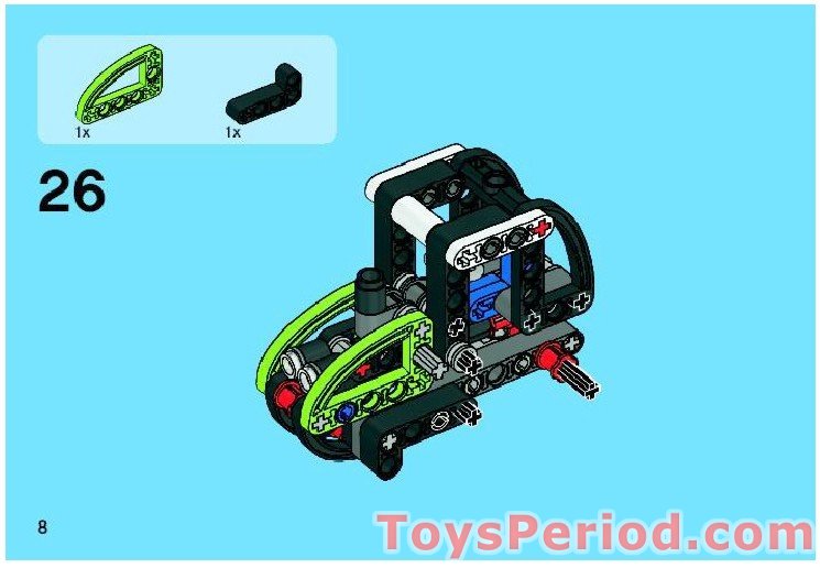 LEGO 8260 Tractor Instructions and Parts List