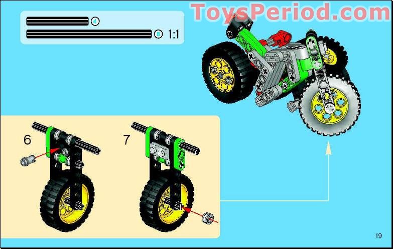 LEGO 8281 Mini Tractor Instructions and Parts List