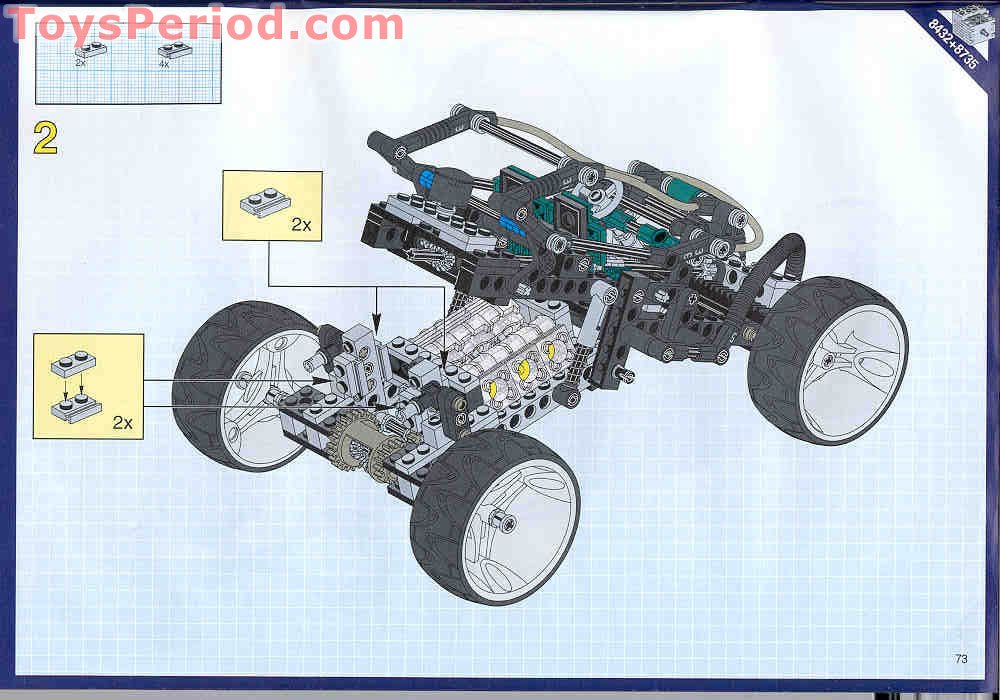 LEGO 8428 Turbo Command Instructions and Parts List