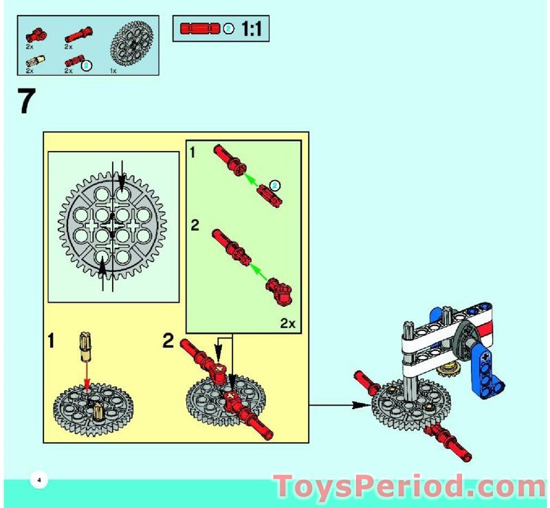 LEGO 9686-1 Simple and Motorized Mechanisms Base Set Instructions and ...