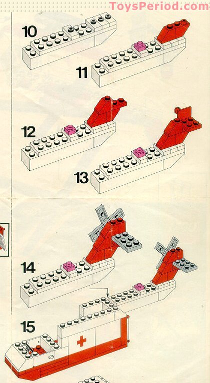 LEGO 6691 Red Cross Helicopter Instructions and Parts List