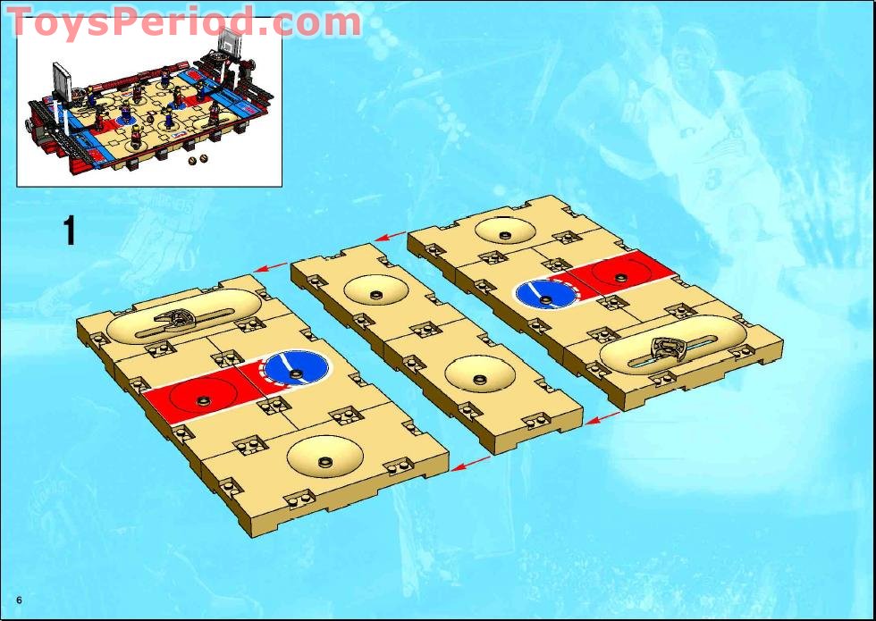 LEGO 3432 NBA Challenge Instructions and Parts List