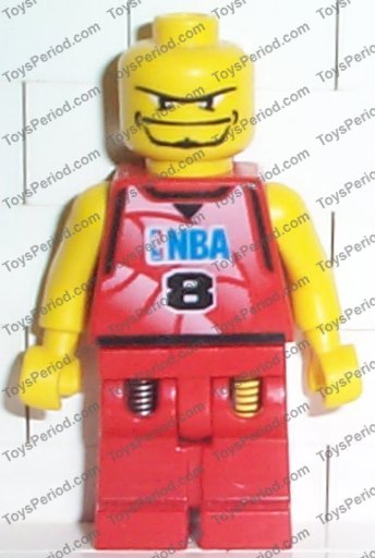 LEGO Sets with Minifigure nba046 NBA Player, Number 8 without Hair
