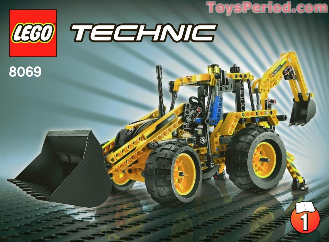 LEGO 8069 Backhoe Loader Instructions and Parts List