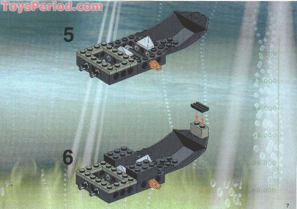 LEGO 4793 Ogel Shark Sub Instructions and Parts List