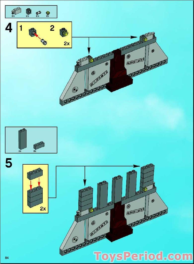 LEGO 7709 Sentai Fortress Instructions and Parts List