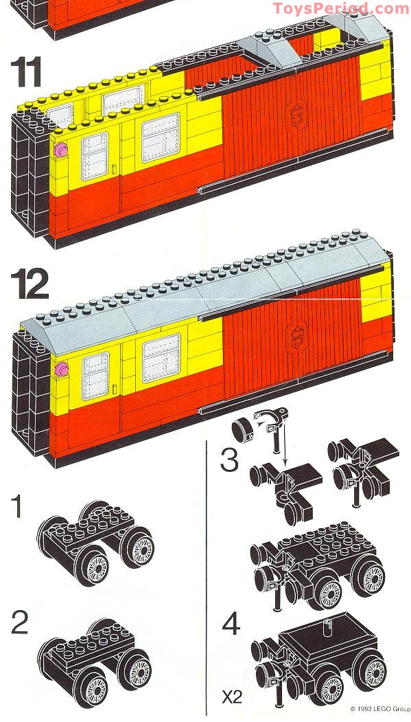 LEGO 7819 Postal Container Wagon Covered Instructions and Parts List