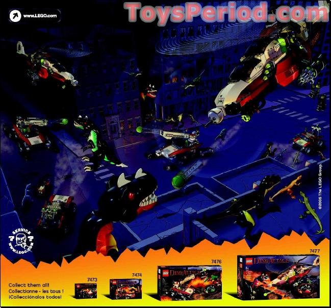 LEGO 7475 Fire Hammer vs. Mutant Lizards Instructions and Parts List