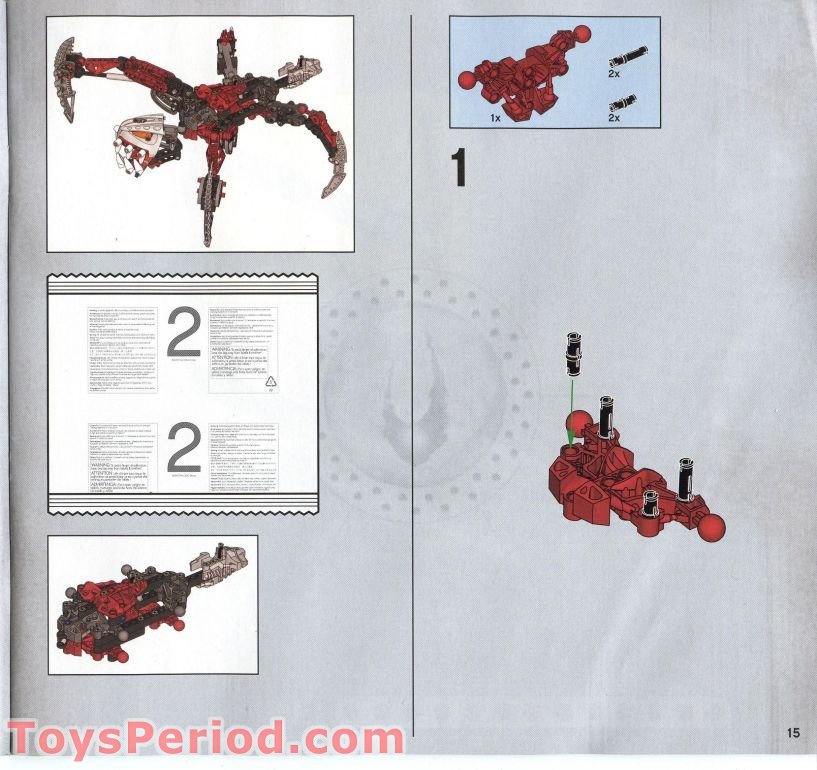 LEGO 8764 Vezon and Fenrakk Instructions and Parts List