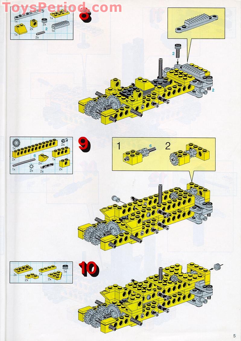LEGO 8872 Forklift Transporter Instructions and Parts List