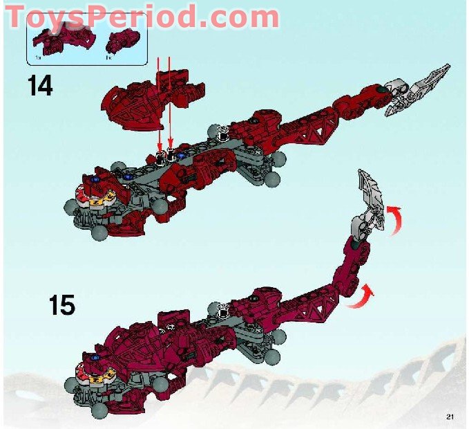LEGO 8990 Fero and Skirmix Instructions and Parts List