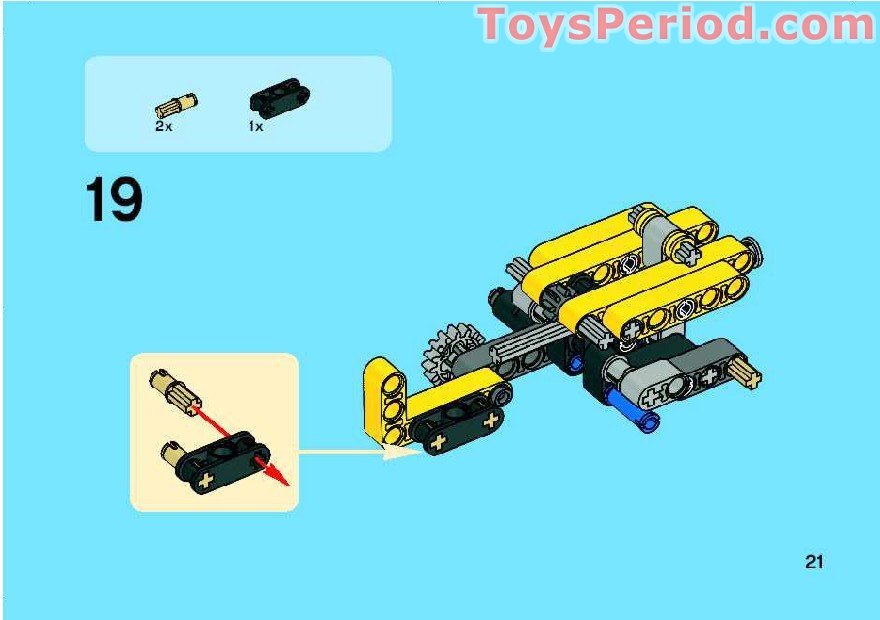 LEGO 8259 Mini Bulldozer Instructions and Parts List