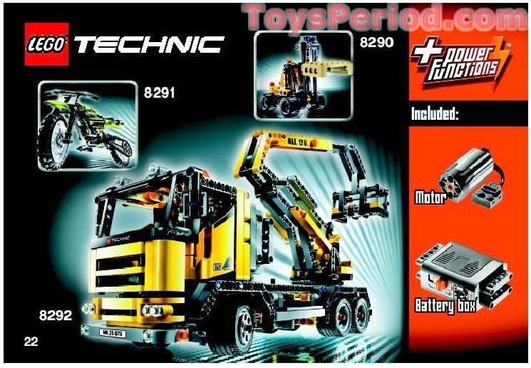 LEGO 8260 Tractor Instructions and Parts List