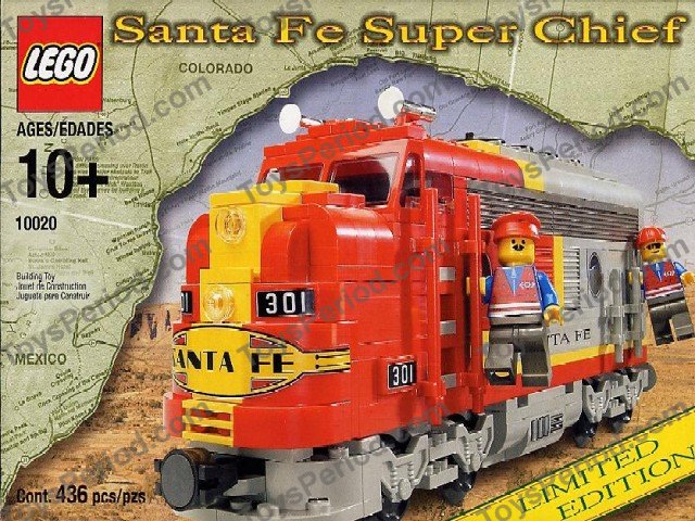 LEGO 10020-2 Santa Fe Super Chief, Limited Edition Instructions and Parts List