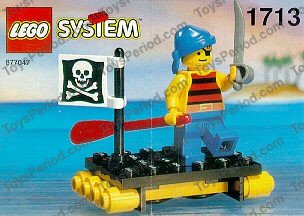LEGO 1713 Shipwrecked Pirate Instructions and Parts List
