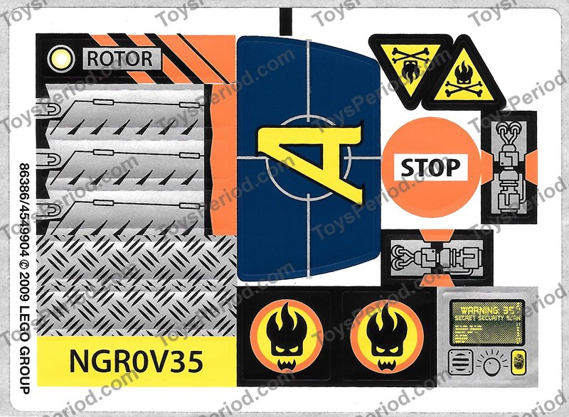 LEGO Sets with Part 8969stk01 Sticker Sheet for Set 8969 - (86386/4549904)