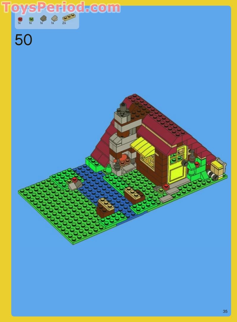 LEGO 5766 Log Cabin Instructions and Parts List