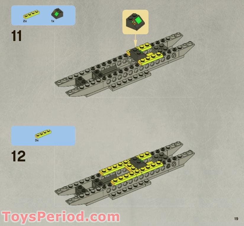 LEGO 7877 Naboo Starfighter Instructions and Parts List