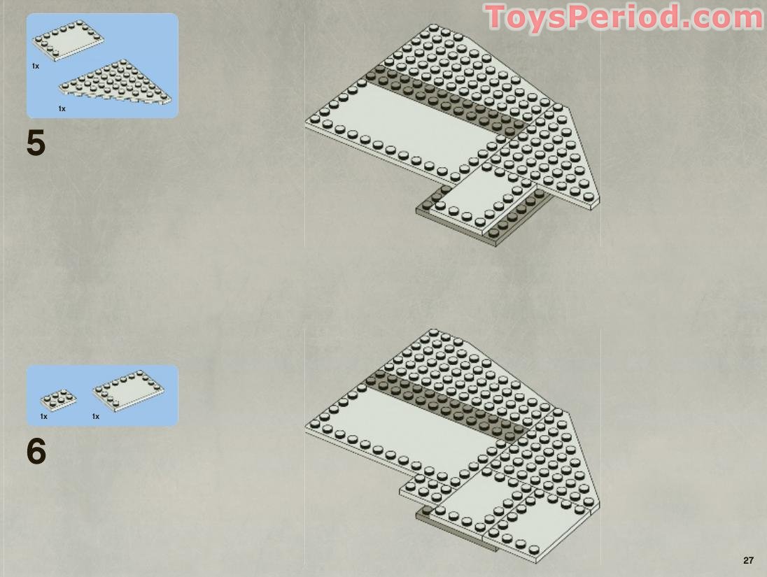 LEGO 7931 T-6 Jedi Shuttle Instructions and Parts List