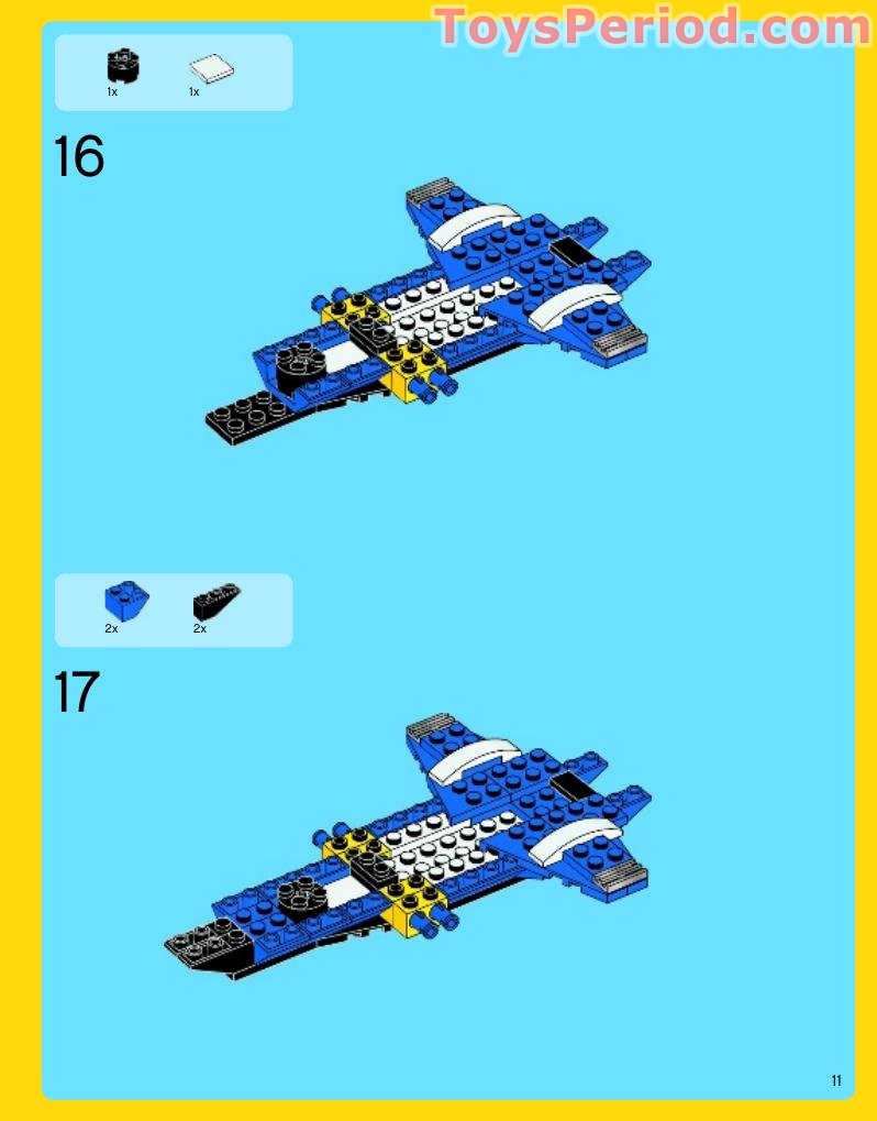 LEGO 31011 Aviation Adventures Instructions and Parts List
