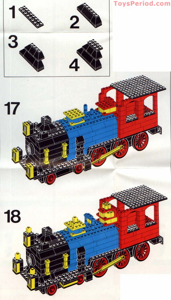 LEGO 396-1 Thatcher Perkins Locomotive Instructions and Parts List