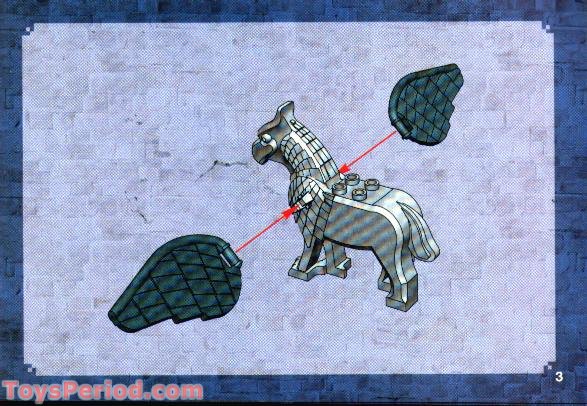 LEGO 4750 Draco's Encounter with Buckbeak Instructions and Parts List